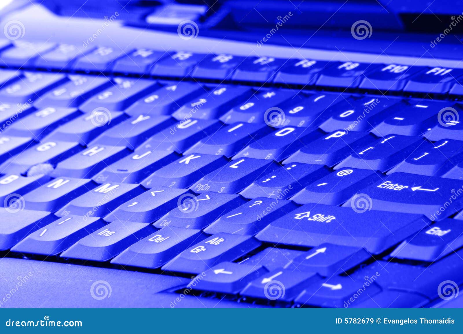 Teclado azul imagen de archivo. Imagen de detalle, teclado - 5782679