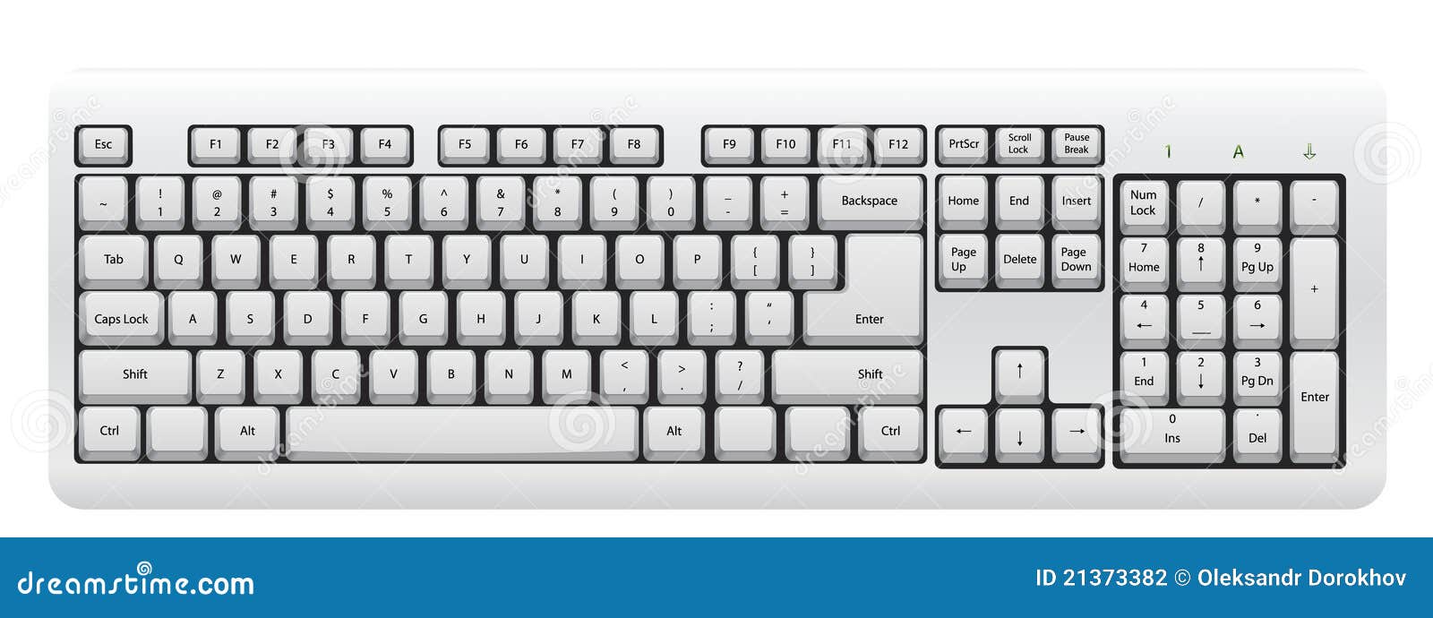 Teclado blanco ilustración del vector. Ilustración de teclado - 21373382