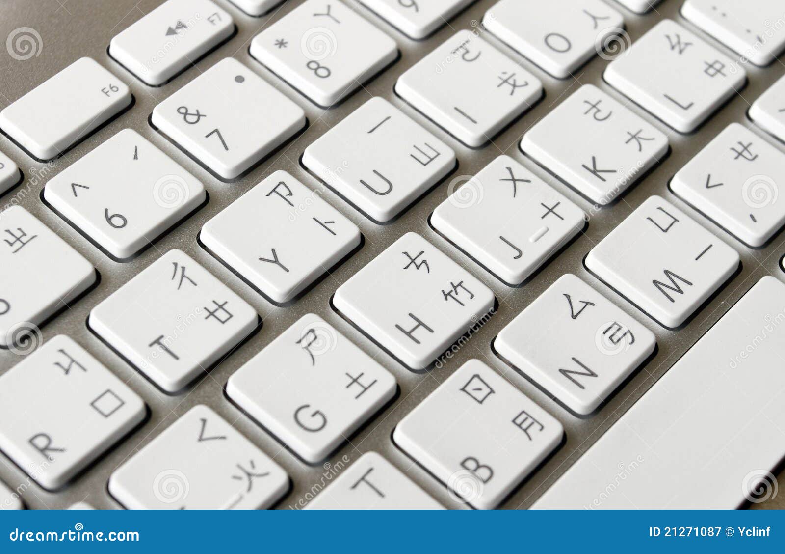 Teclado Blanco Con Los Caracteres Chinos Imagen de archivo - Imagen de ...