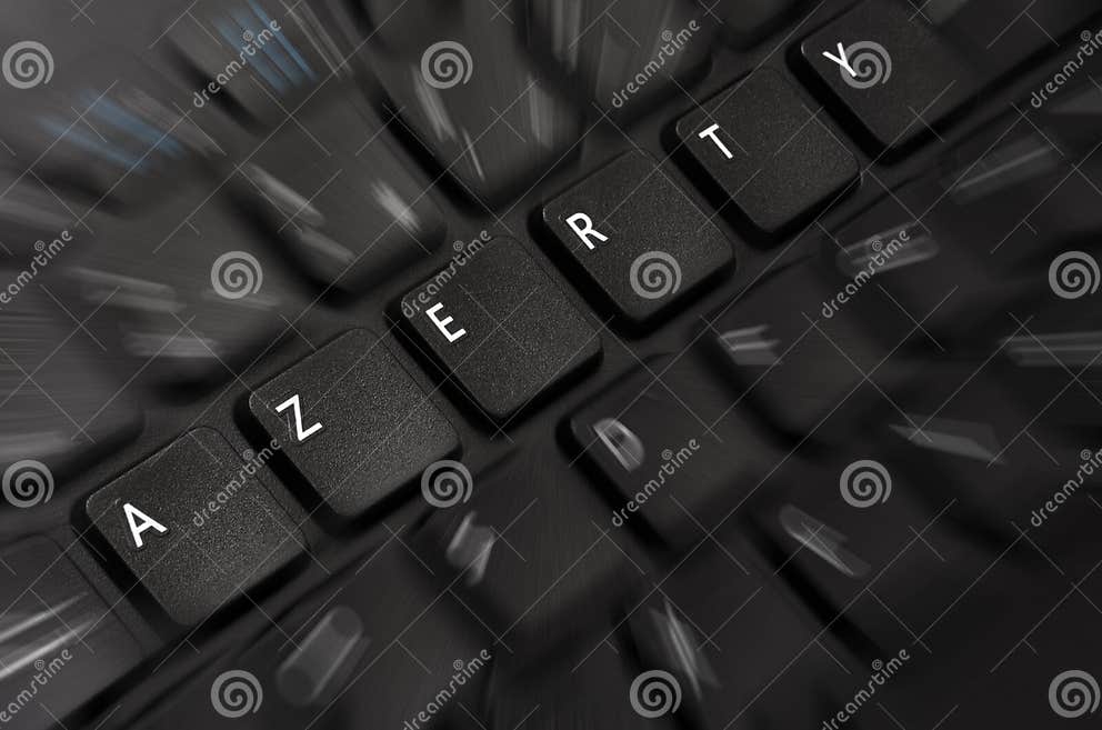 Teclado de Azerty, foto de archivo. Imagen de otros, cierre - 99378680