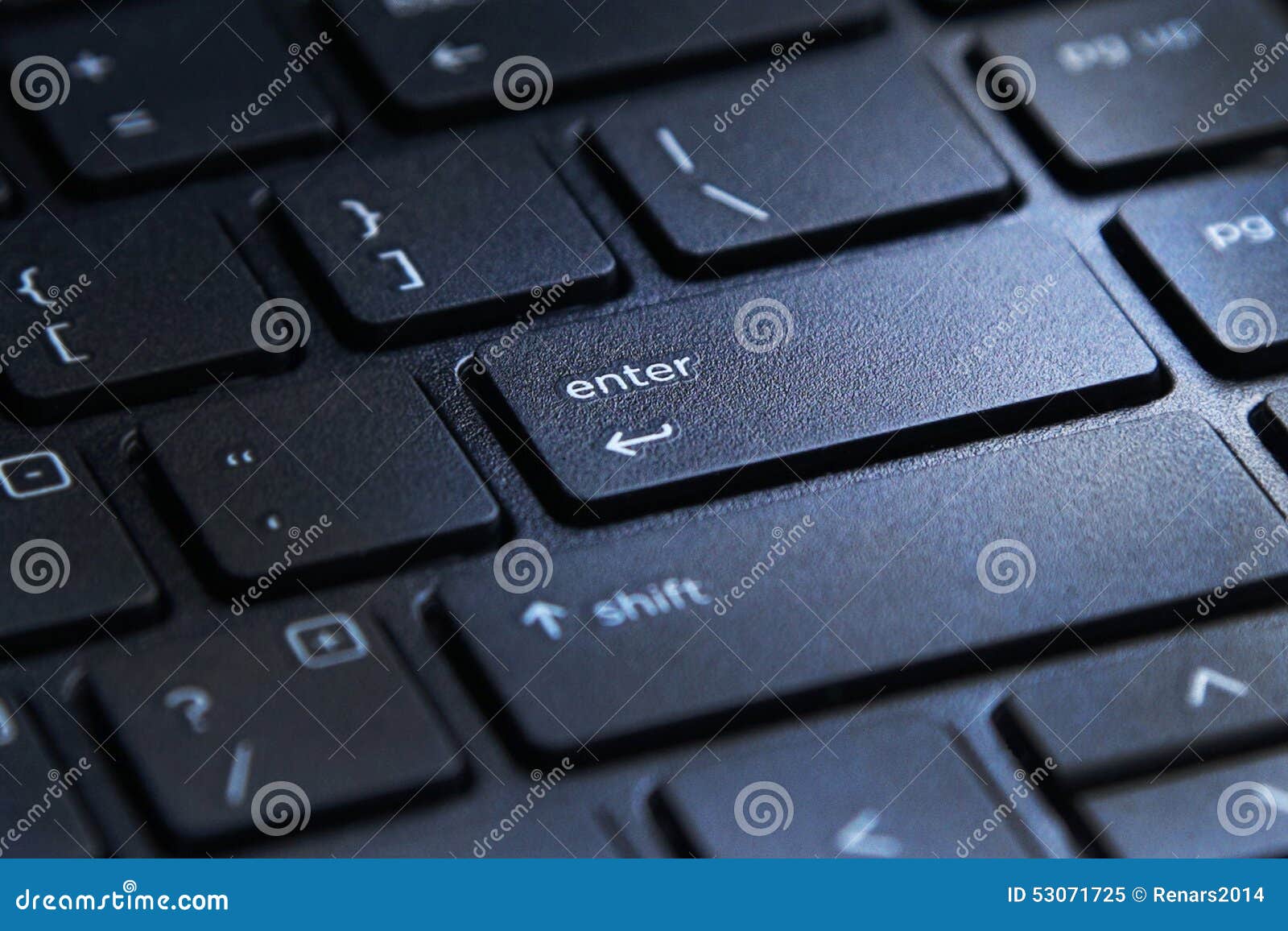 Teclado De Computador Com Tecla Enter Destacada Imagem de Stock ...