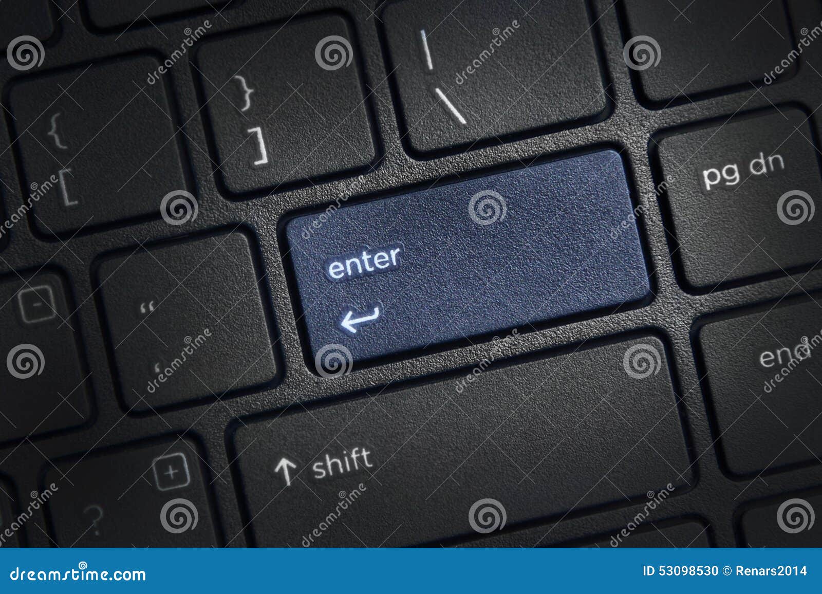 Teclado De Computador Com Tecla Enter Destacada Foto de Stock - Imagem ...