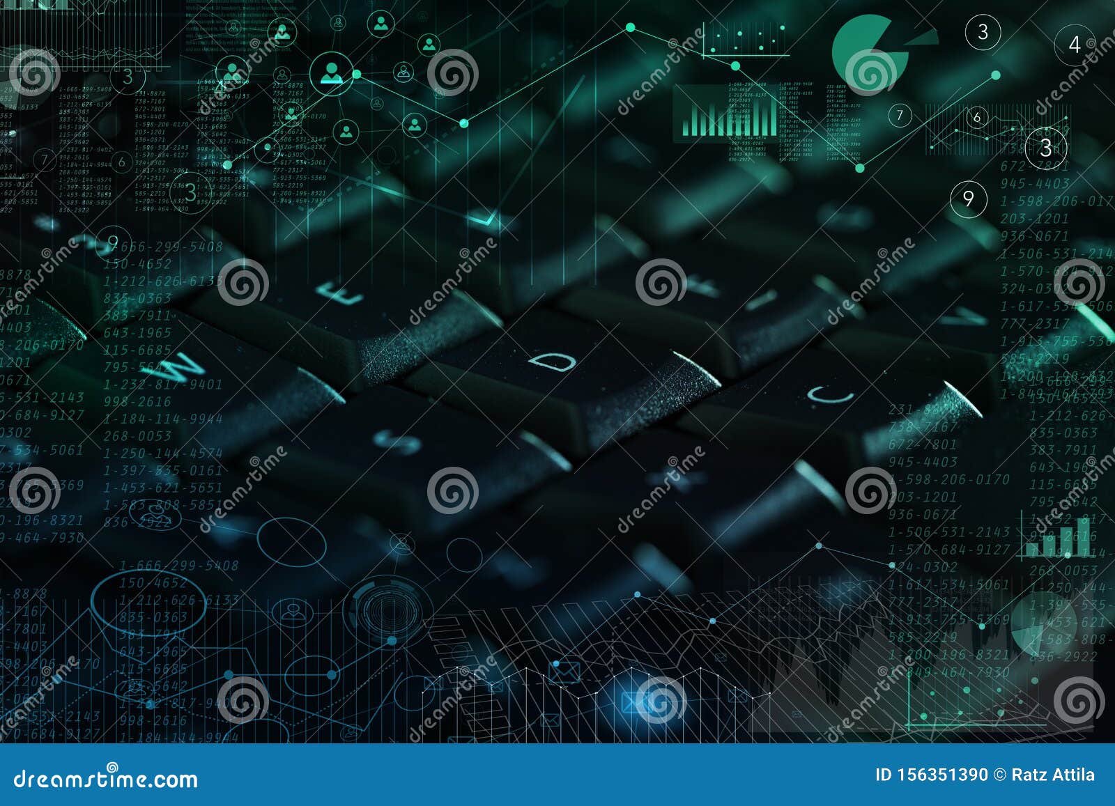 Teclado De Fechamento Com Contatos E Conceito De Gerenciamento on-line ...