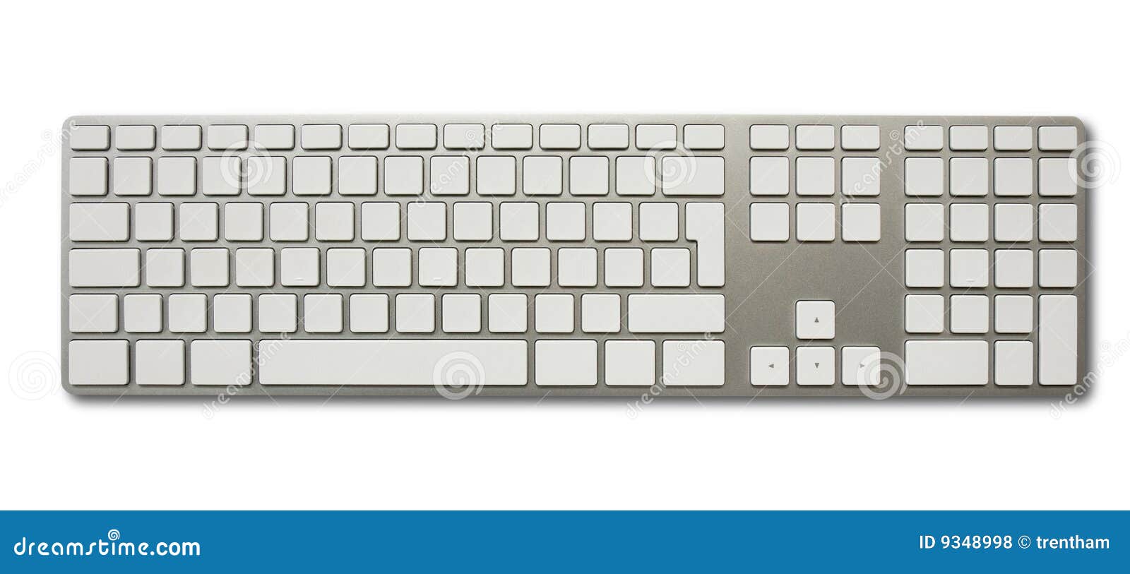 Teclado De Ordenador Blanco En Blanco Foto de archivo - Imagen de ...