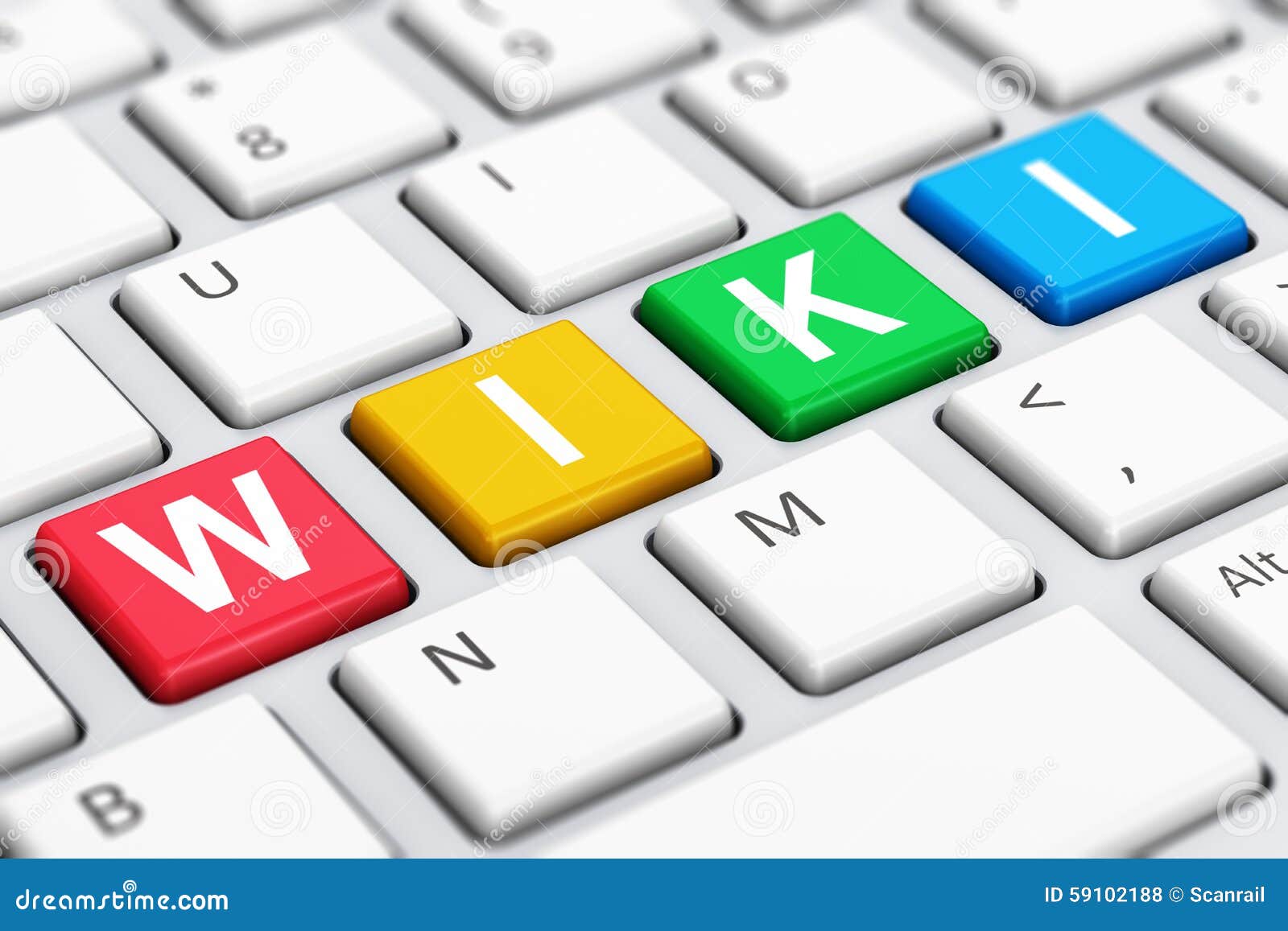 Teclado de Wiki ilustração stock. Ilustração de conceito - 59102188