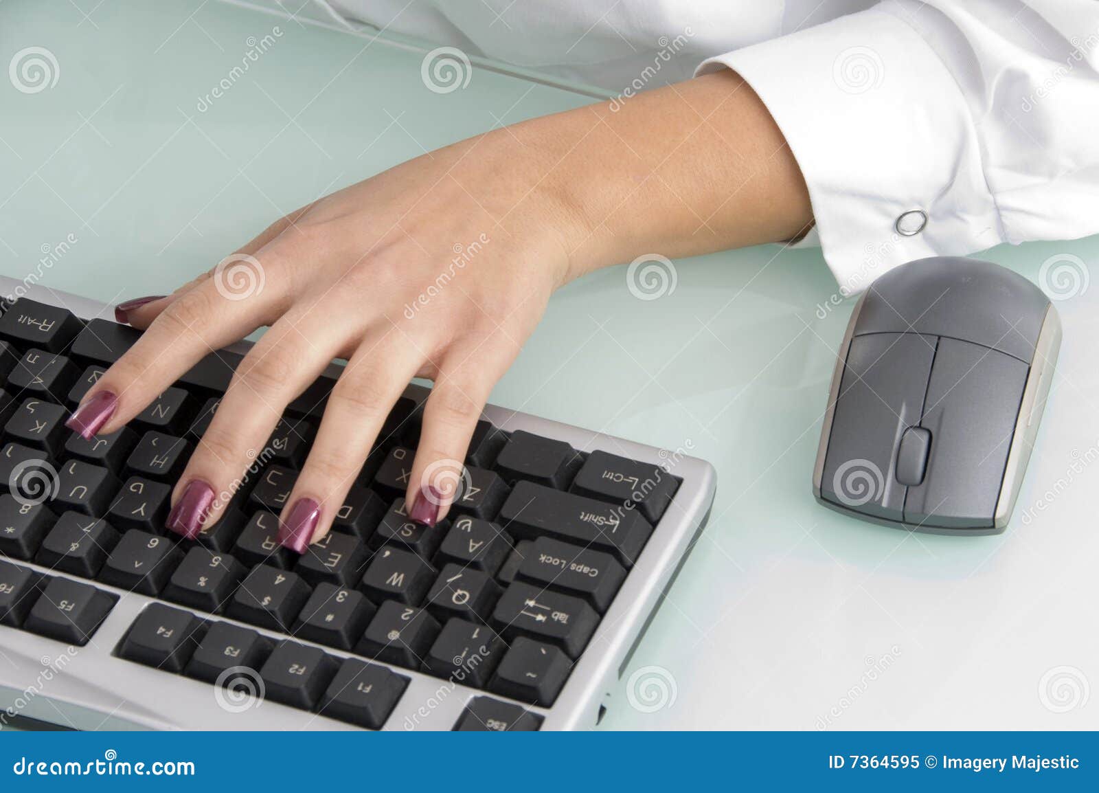 Teclado Del Funcionamiento De La Mano Imagen de archivo - Imagen de ...