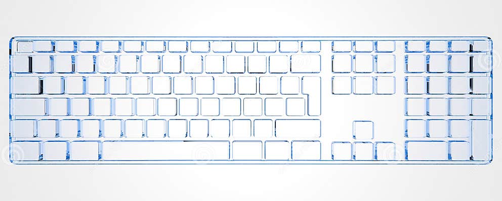 Teclado Do PC (azul Do Raio X 3D) Ilustração Stock - Ilustração de ...