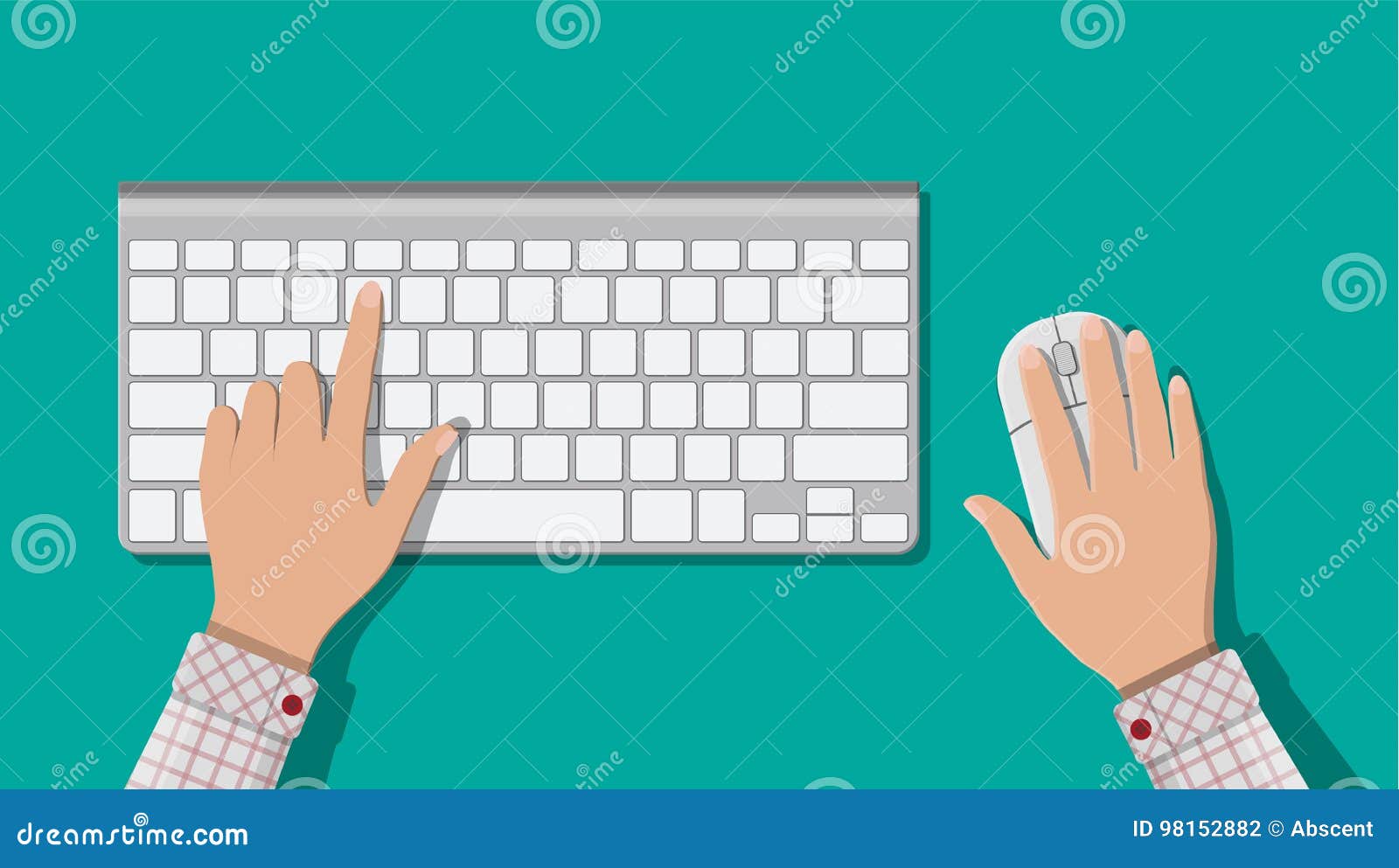Teclado E Rato Modernos De Computador Ilustração do Vetor - Ilustração ...