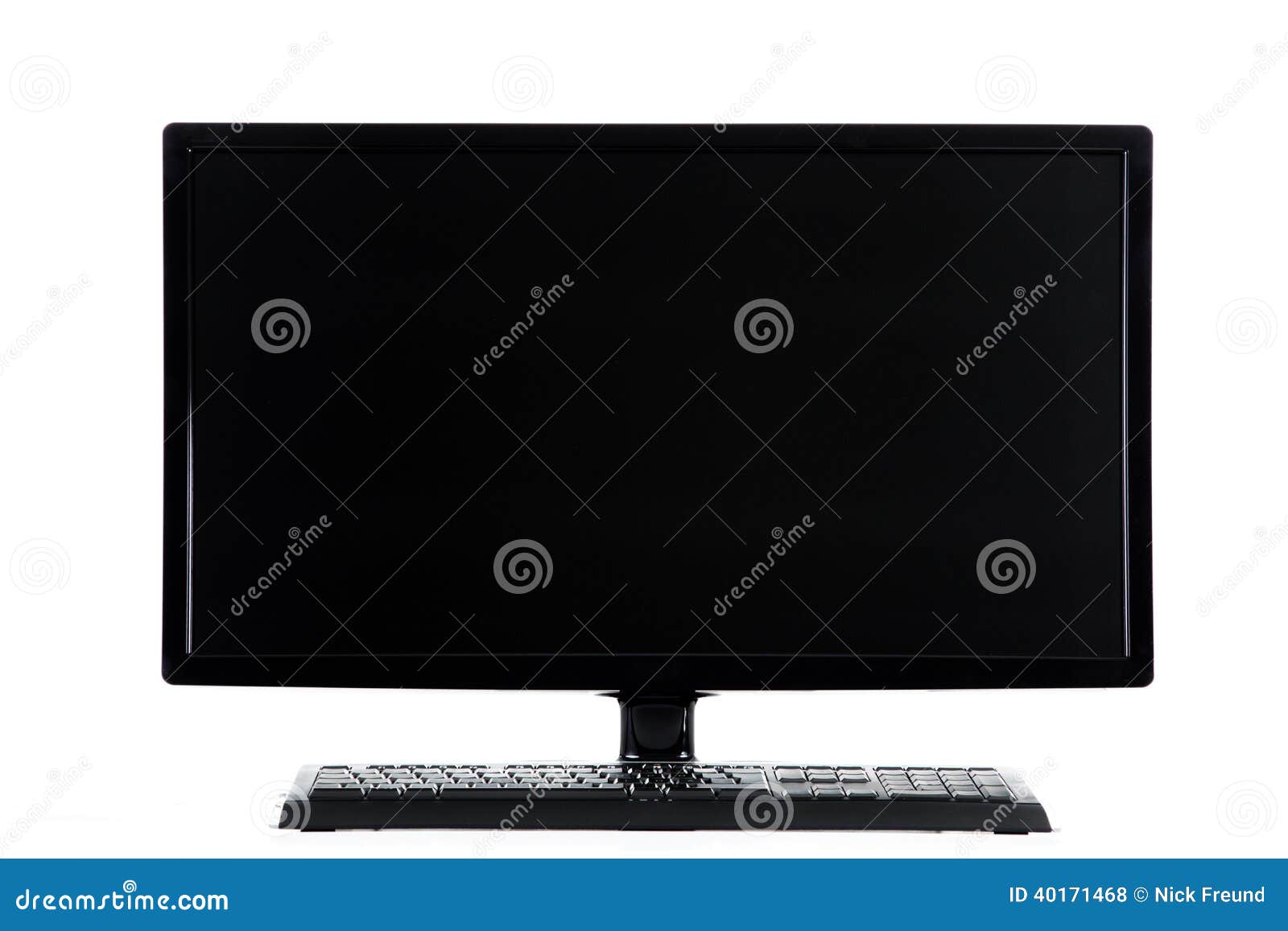 Teclado y monitor de la PC foto de archivo. Imagen de negocios - 40171468