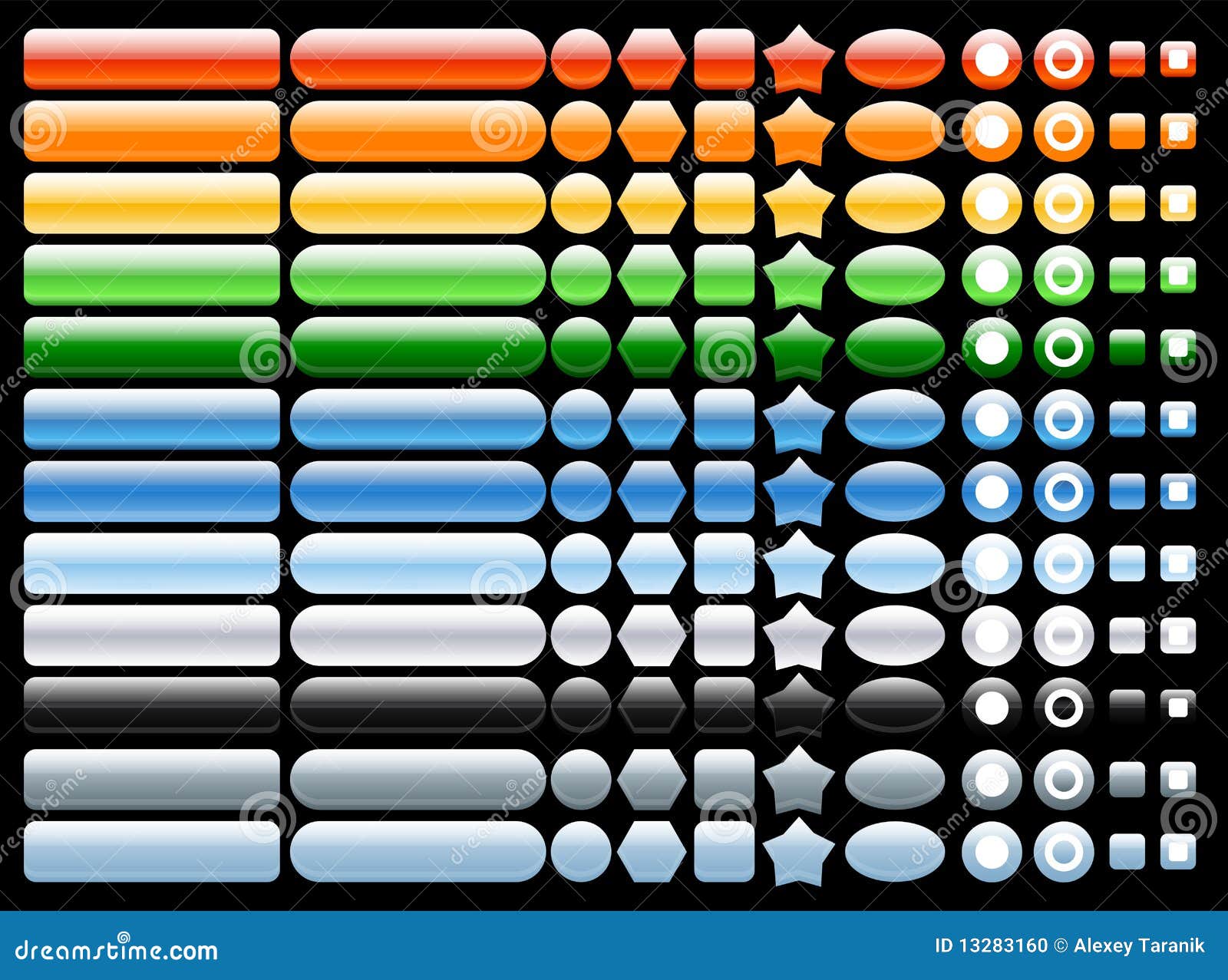 Teclas Coloridas E Brilhantes Do Vetor Do Web Ilustração do Vetor ...