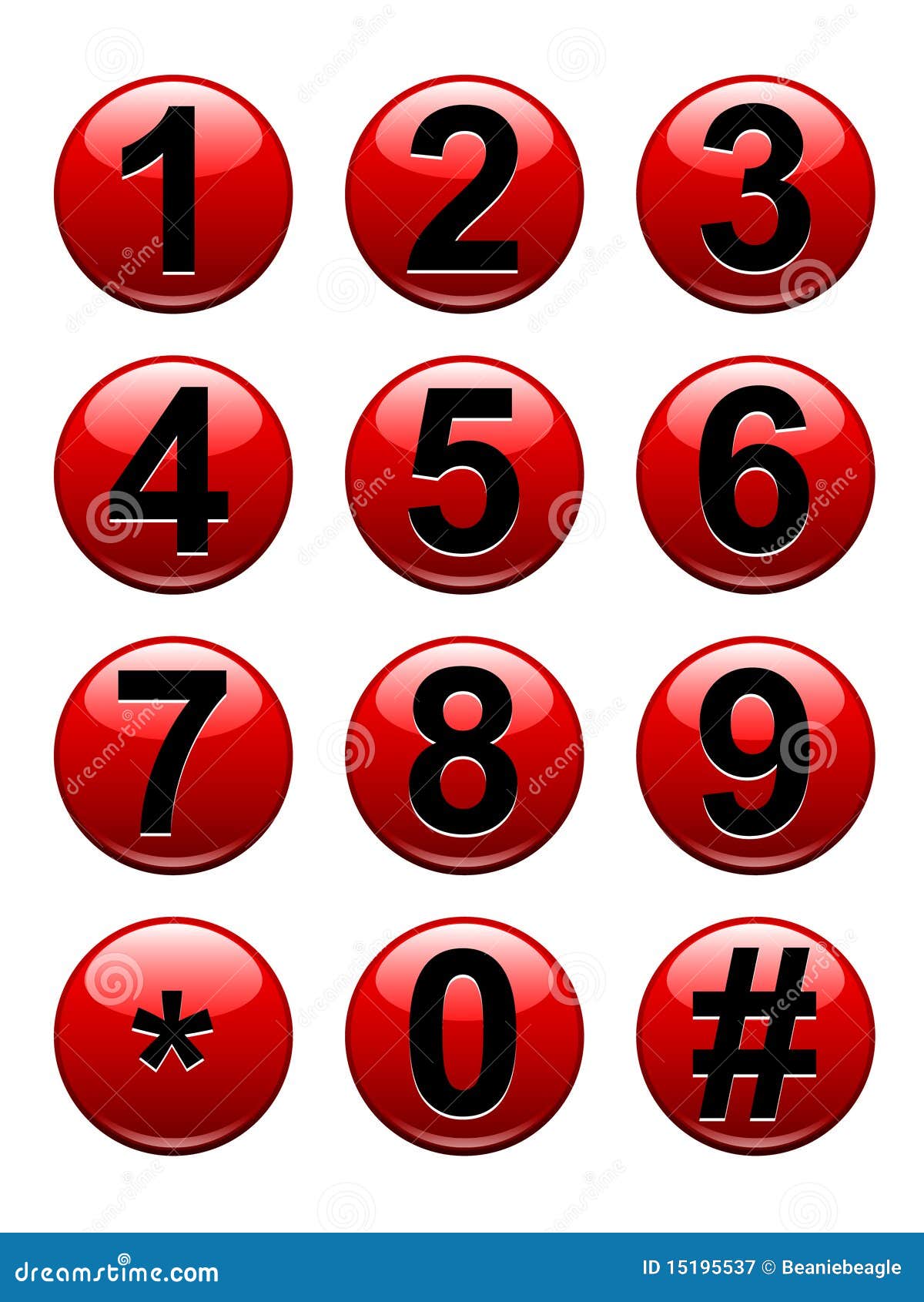 Teclas dos números ilustração do vetor. Ilustração de elemento - 15195537