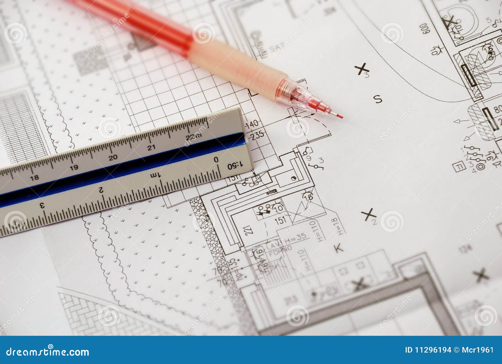 Tecnical plan 5 stock photo. Image of construct, draw - 11296194