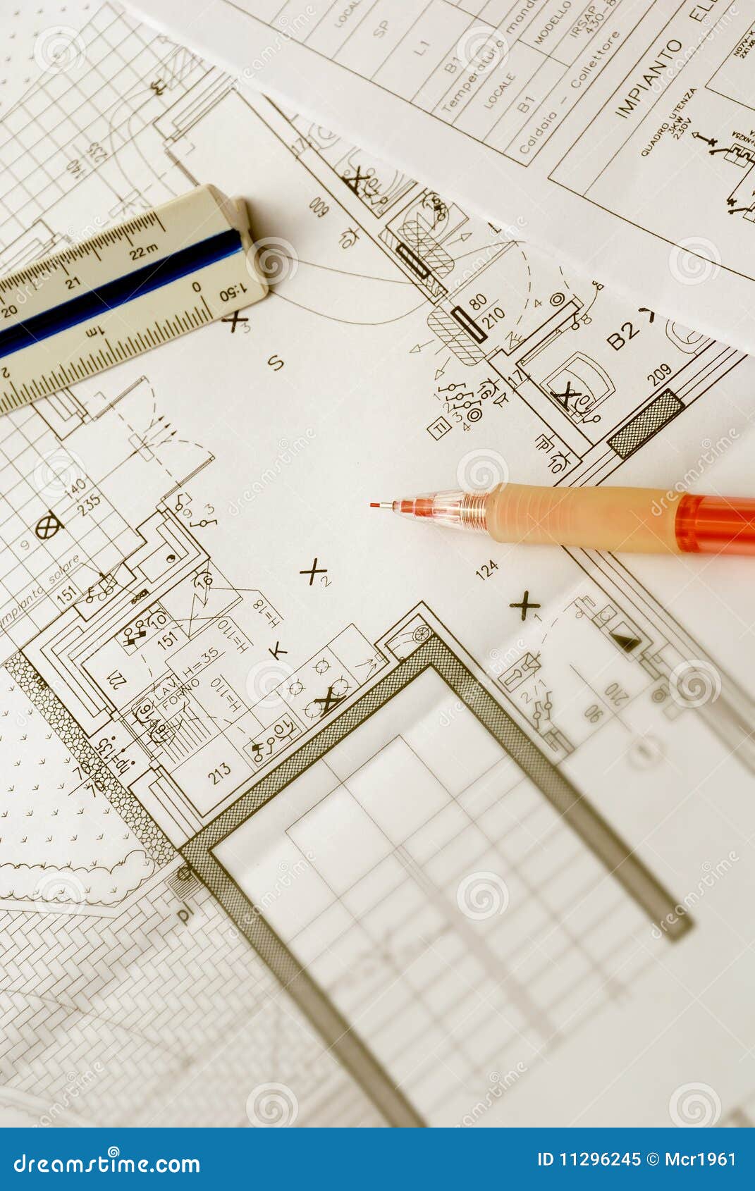 Tecnical plan 8 stock image. Image of background, construction - 11296245