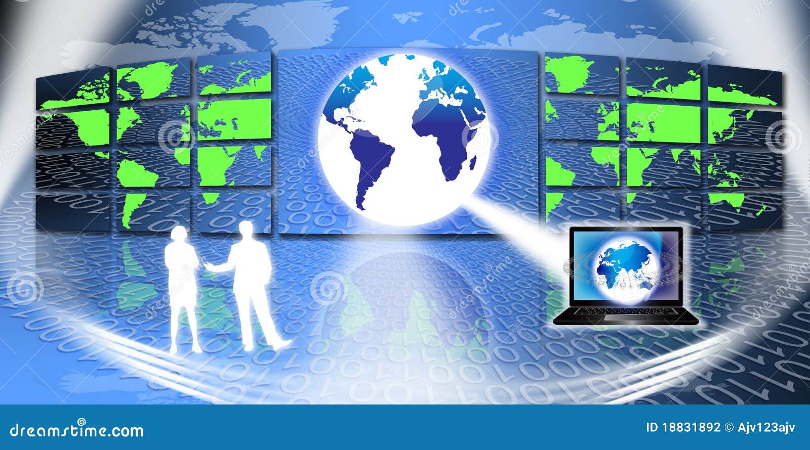 Tecnología De La Información Global Stock de ilustración - Ilustración ...