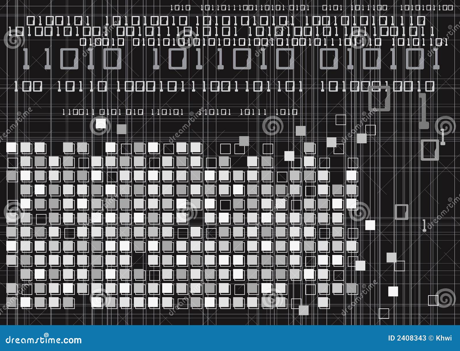 Tecnologia Di Codice Binario Di Digitahi Illustrazione Vettoriale ...