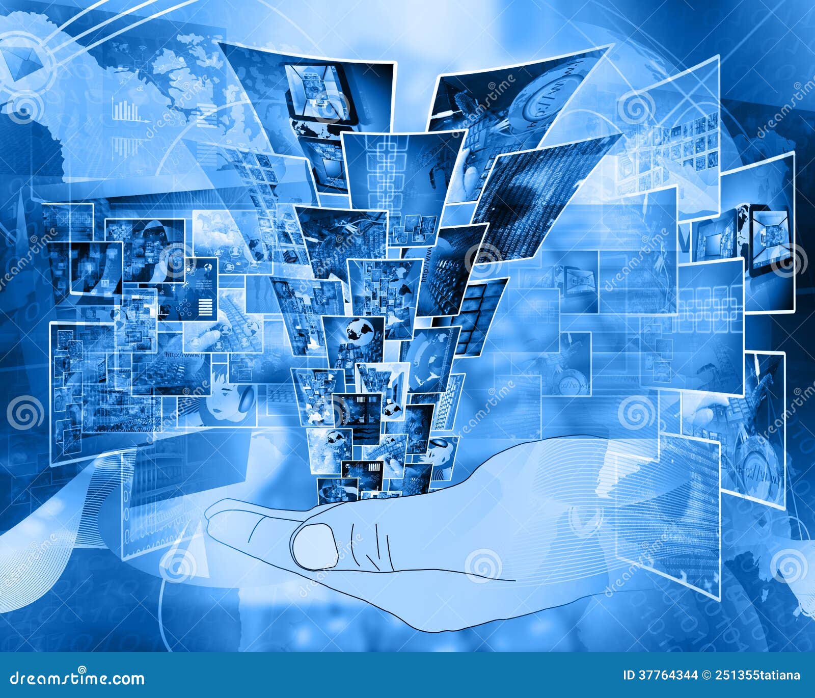 Tecnologie informatiche illustrazione di stock. Illustrazione di ...