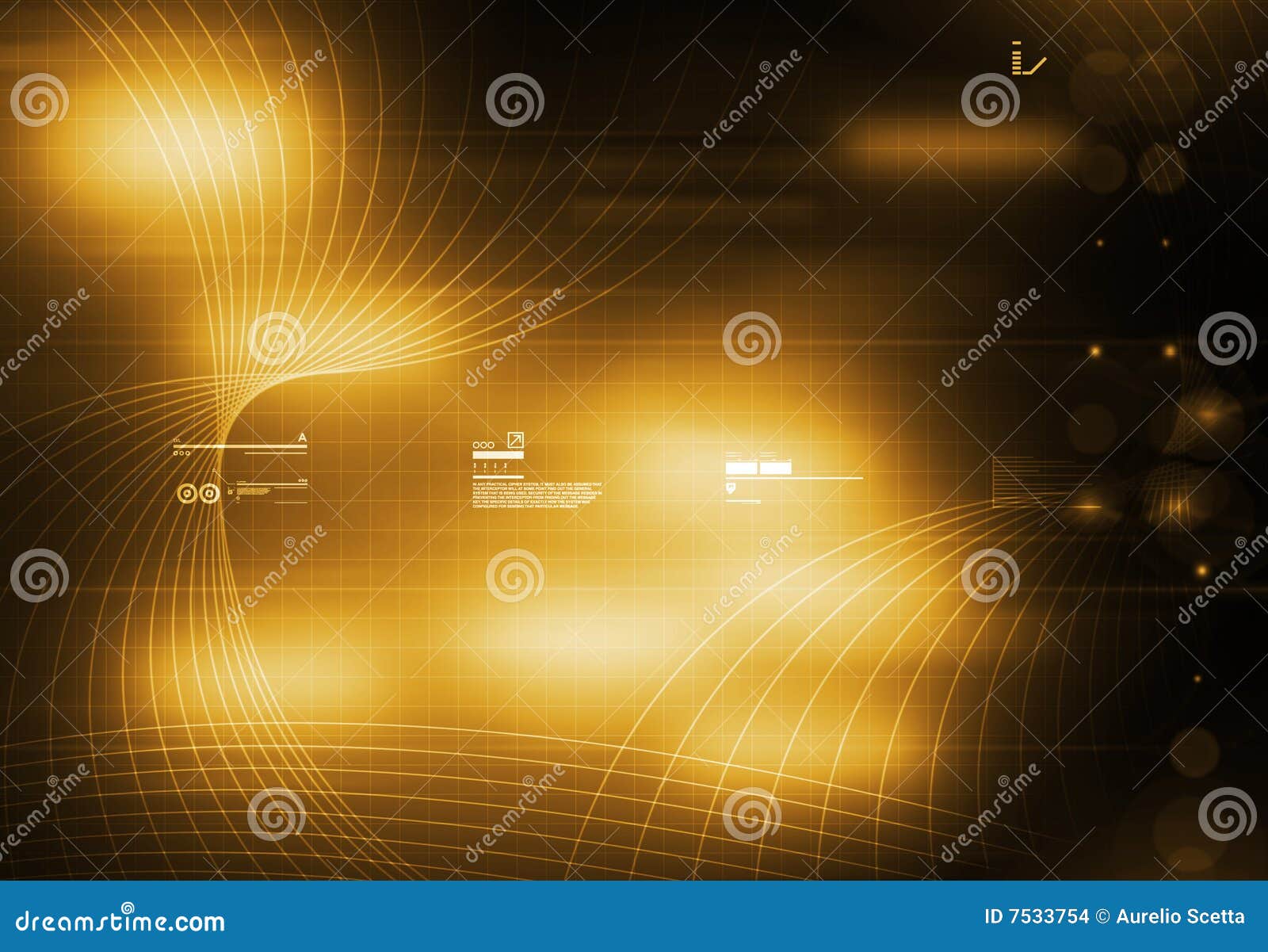 Tecnology Background Yellow Stock Illustration - Illustration of ...