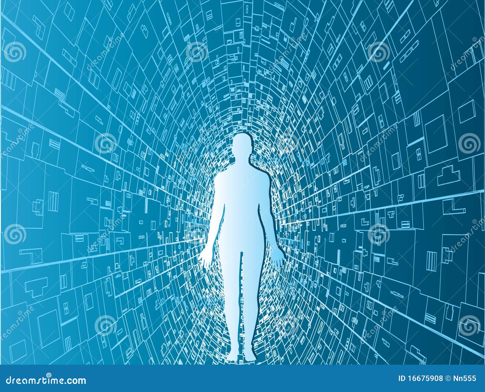 Tecnology man background stock vector. Illustration of data - 16675908