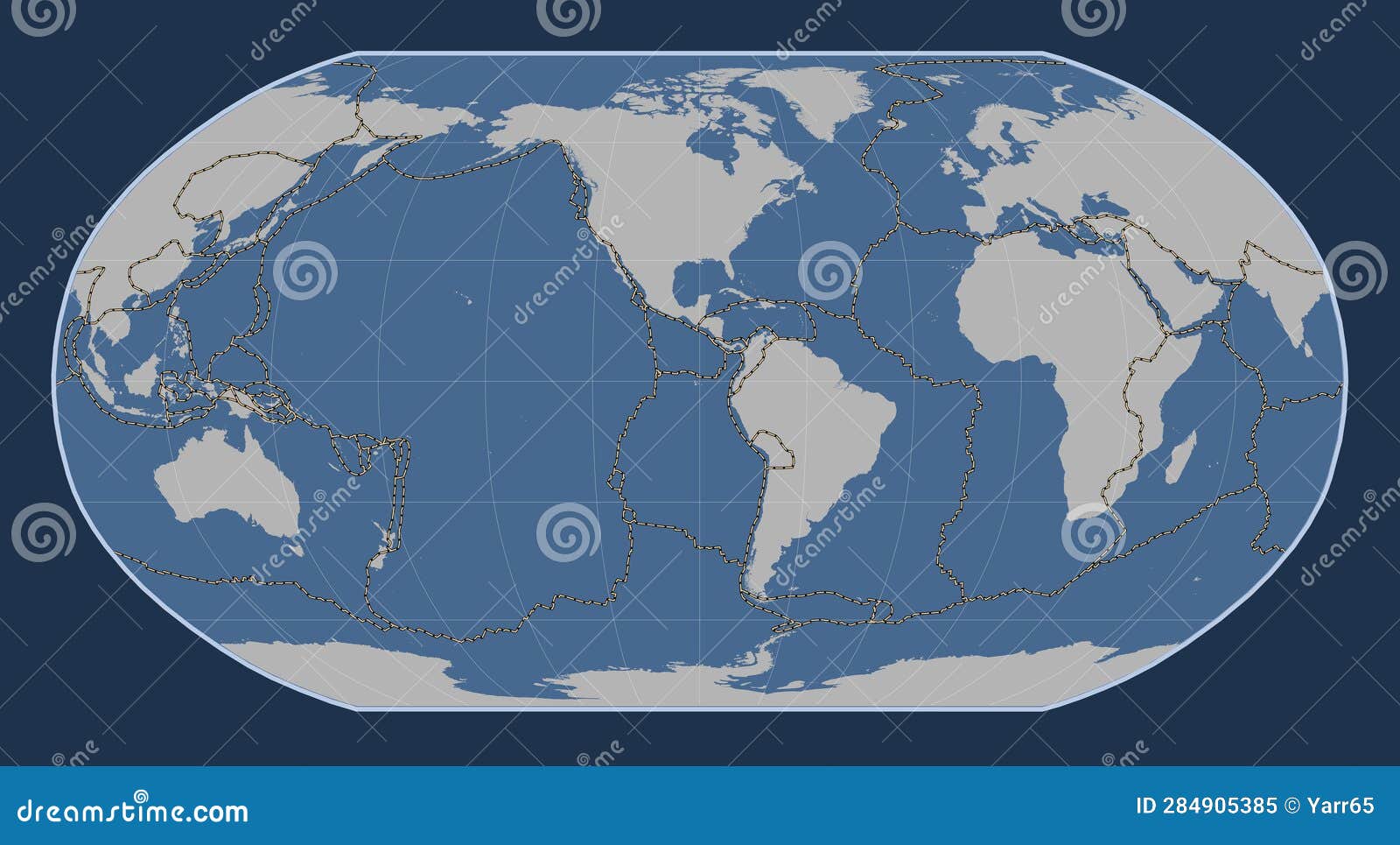 Tectonic Plate Boundaries on the World Contour Map - -90 PM. Rob Stock ...
