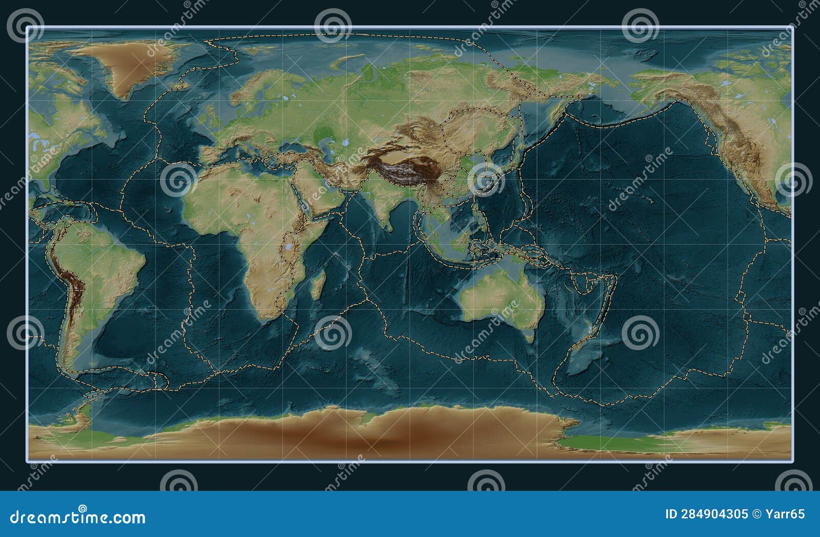 Tectonic Plate Boundaries on the World Wiki Map - 90 PM. Patters Stock ...