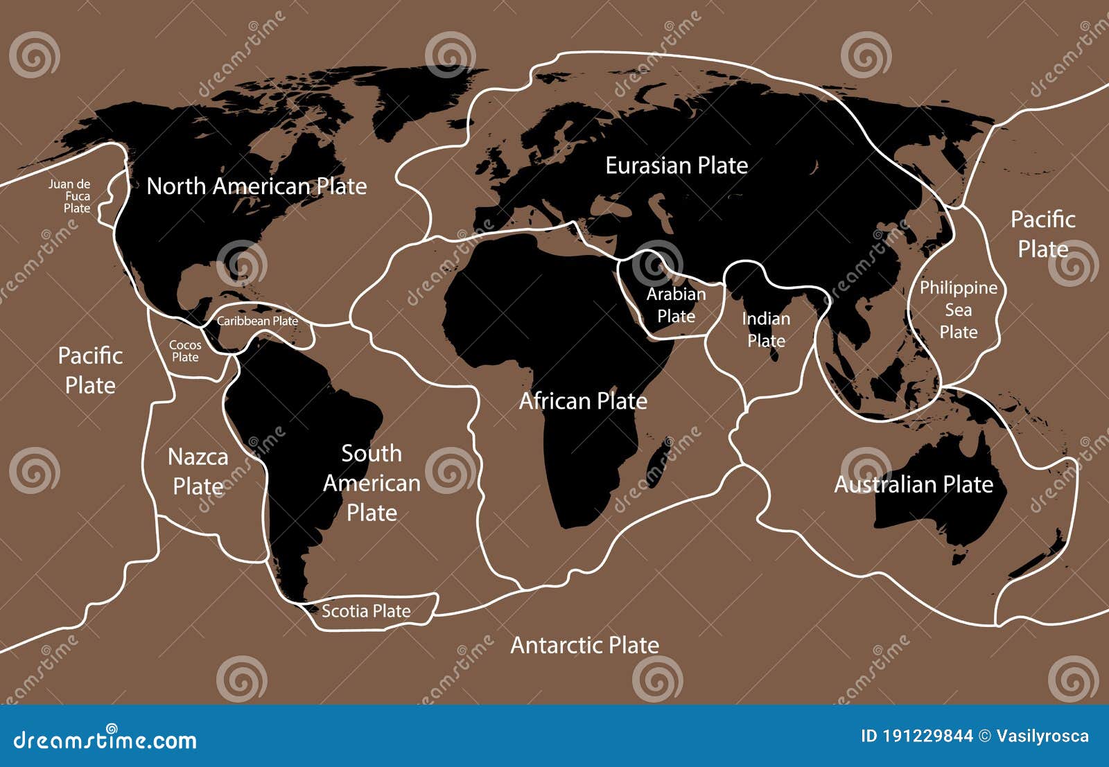 Tectonic Plate Earth Map. Continental Ocean Pacific, Volcano ... Tectonic Plate Earth Map. Continental Ocean Pacific, Volcano ...