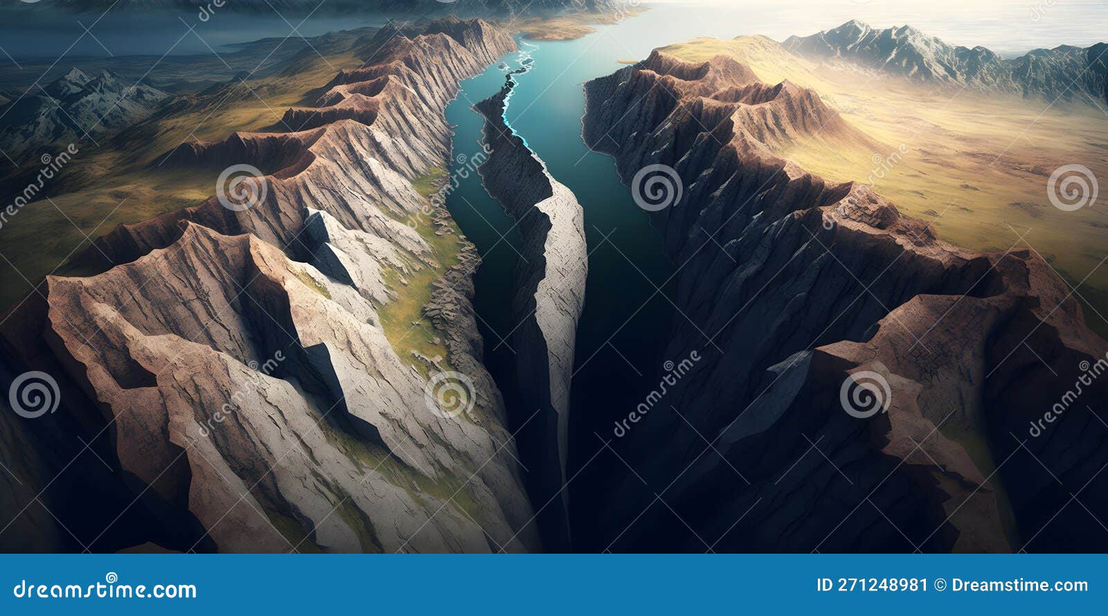 Tectonic Plate Shift and Tectonic Fault Concept. Generative AI Stock ...