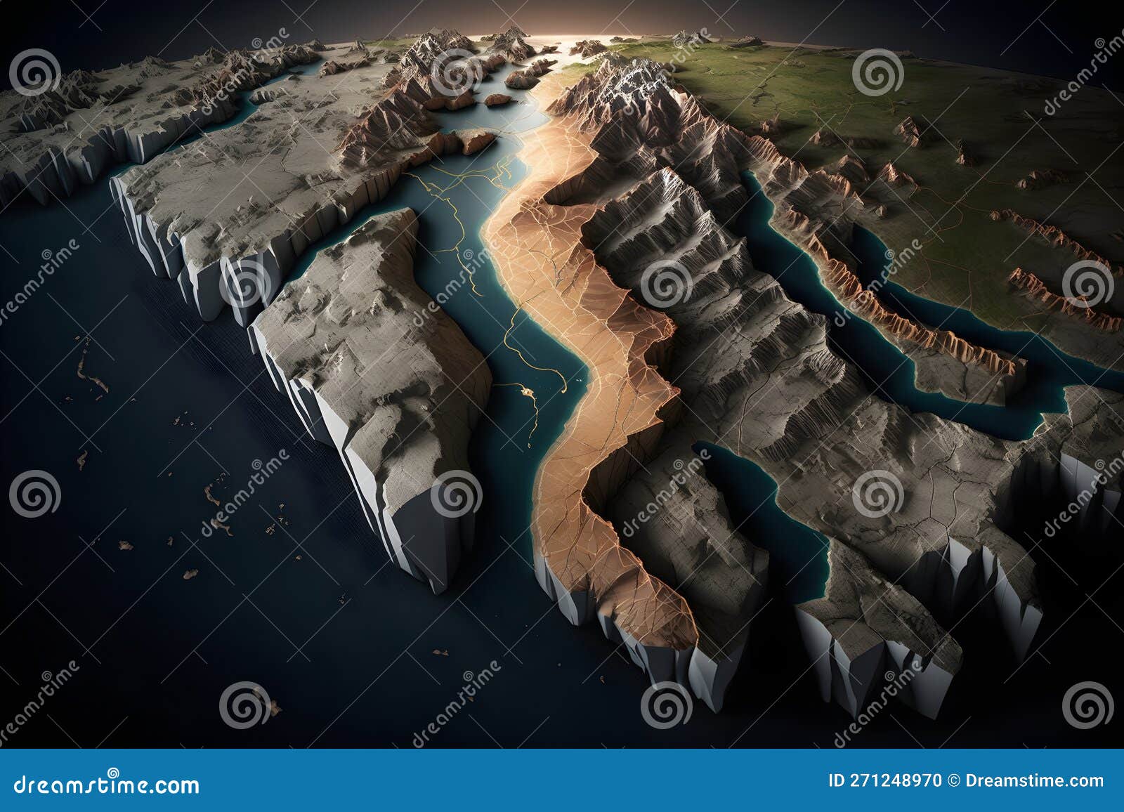 Tectonic Fault Block Mountains Royalty-Free Cartoon | CartoonDealer.com ...