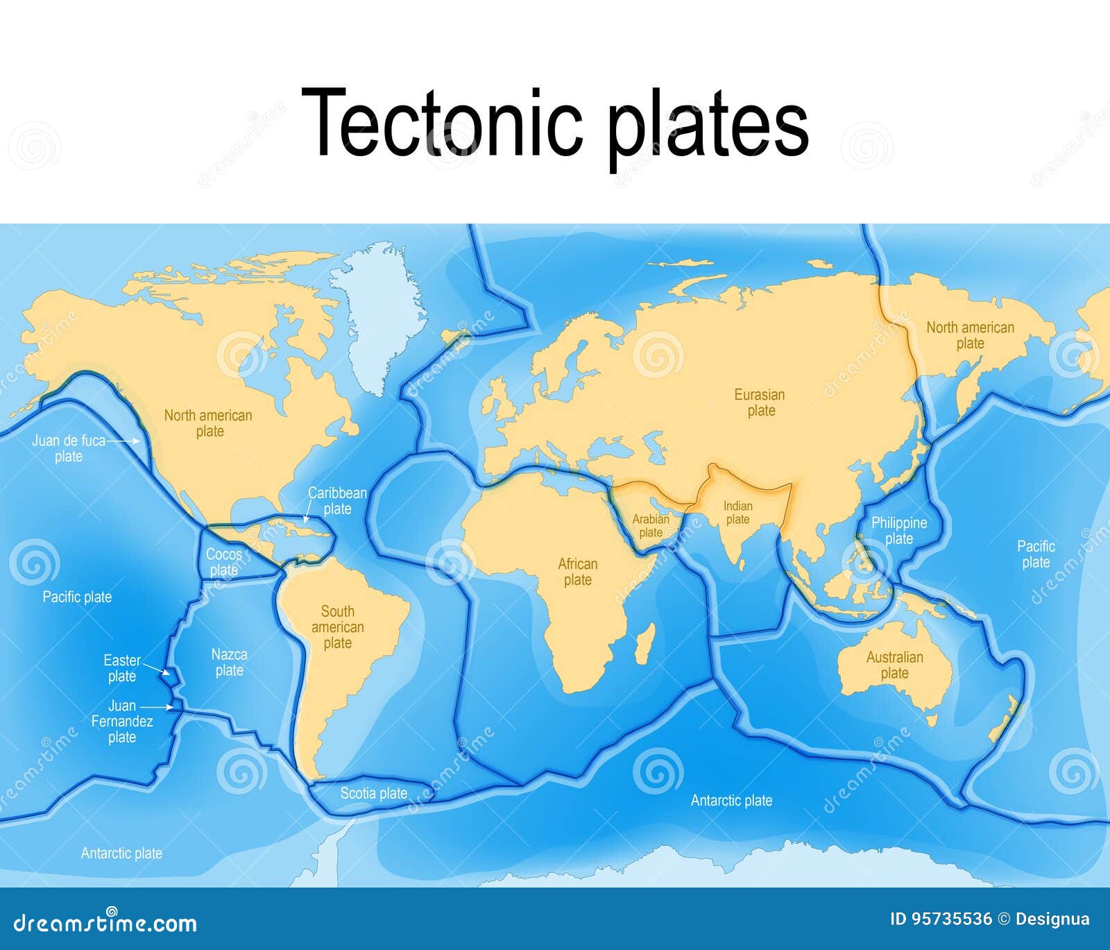 Tectonic plates. map stock vector. Illustration of plates - 95735536 Tectonic plates. map stock vector. Illustration of plates - 95735536