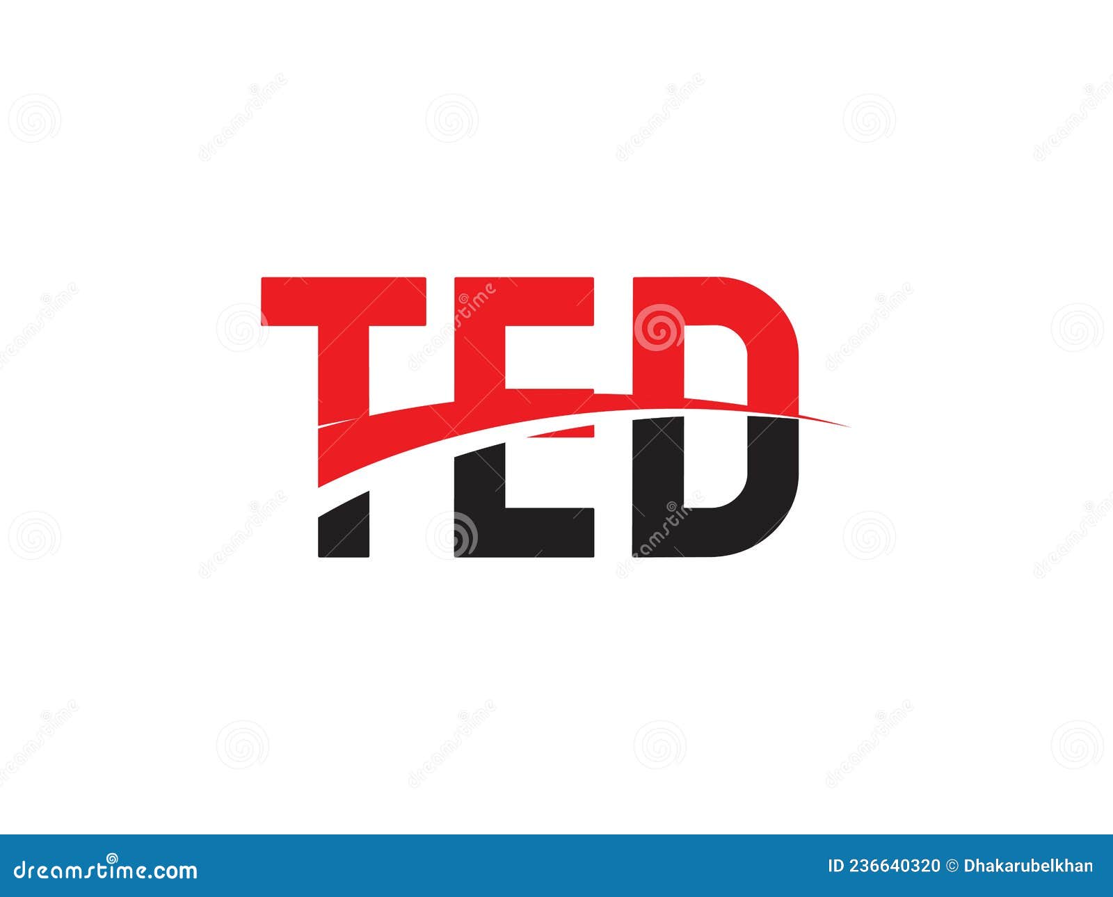 TED Letter Initial Logo Design Vector Illustration Stock Vector ...
