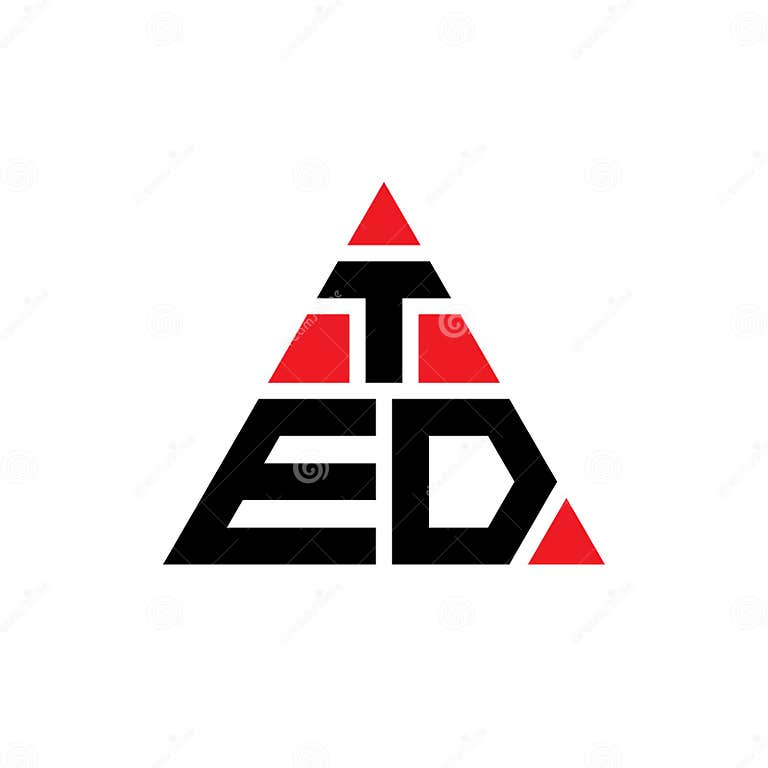 TED Triangle Letter Logo Design with Triangle Shape. TED Triangle Logo ...