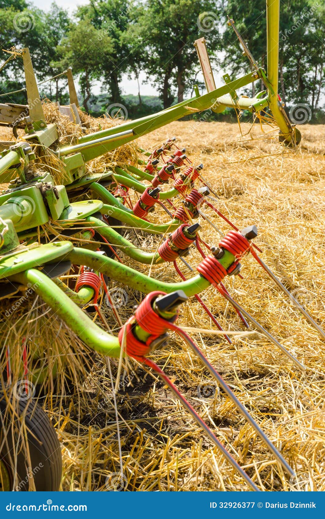 Tedder (machine) stock image. Image of land, cattle, harvest - 32926377
