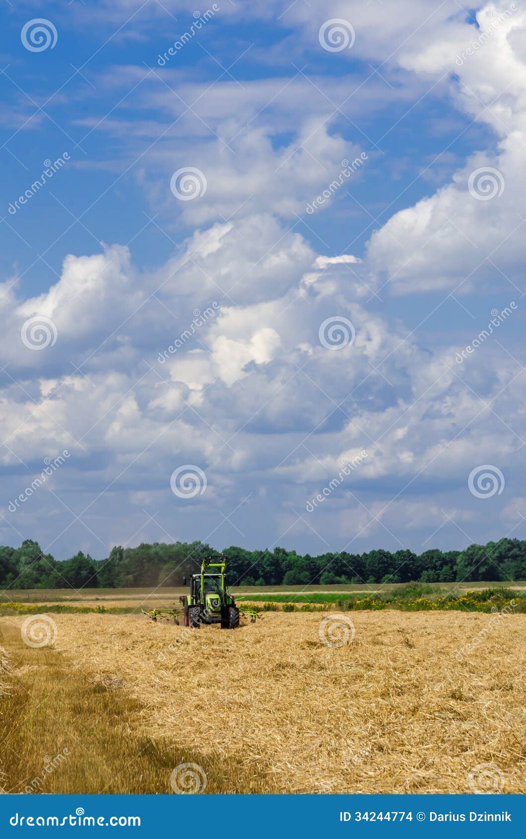 Tedder (machine) stock photo. Image of meadow, landscape - 34244774