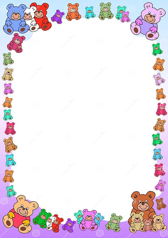 Teddies border stock vector. Illustration of little, advertisement ...