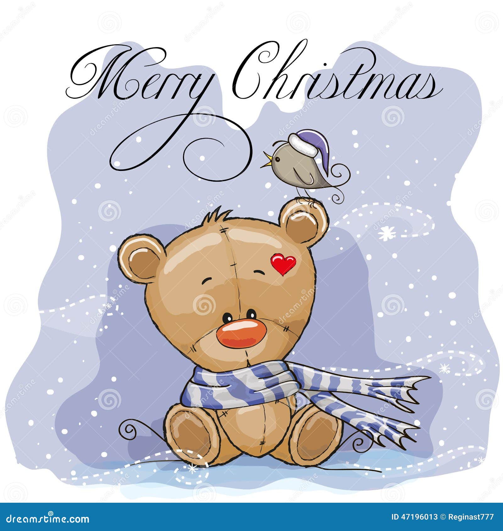 Teddy ilustração do vetor. Ilustração de natal, cachecol - 47196013