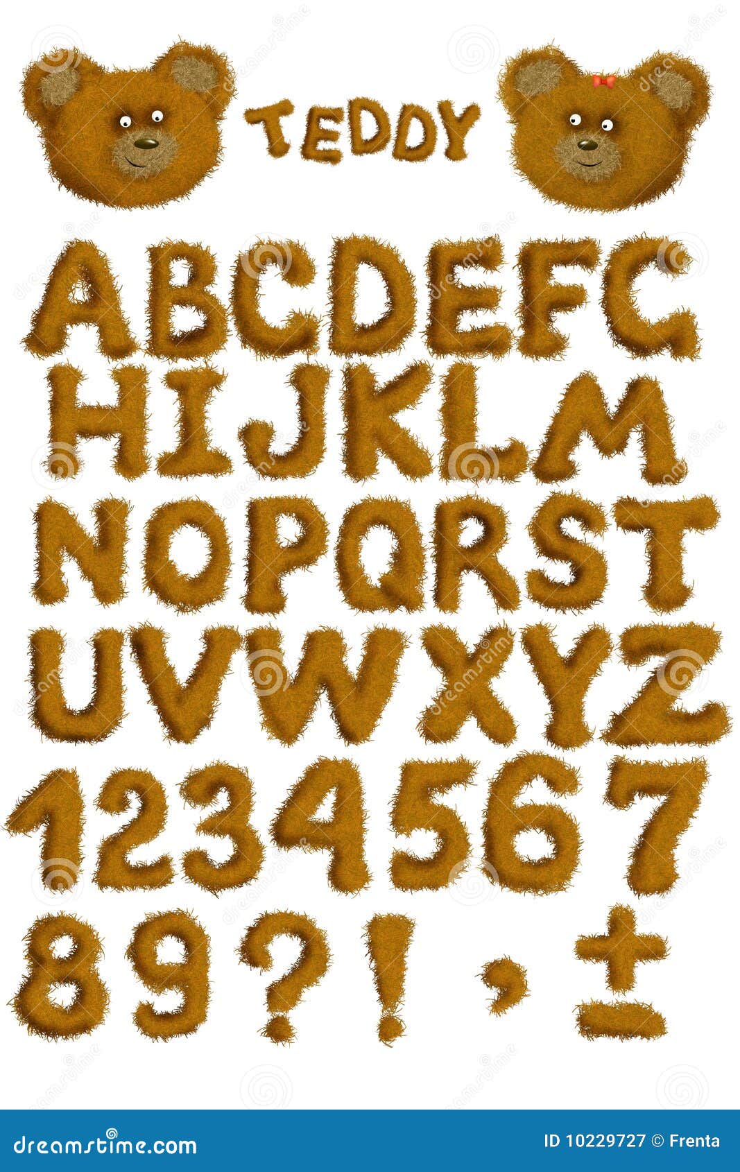 Teddy alphabet stock illustration. Illustration of brownish - 10229727
