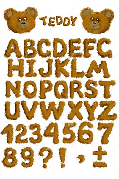 Teddy alphabet stock illustration. Illustration of brownish - 10229727
