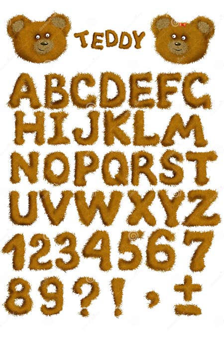Teddy alphabet stock illustration. Illustration of brownish - 10229727