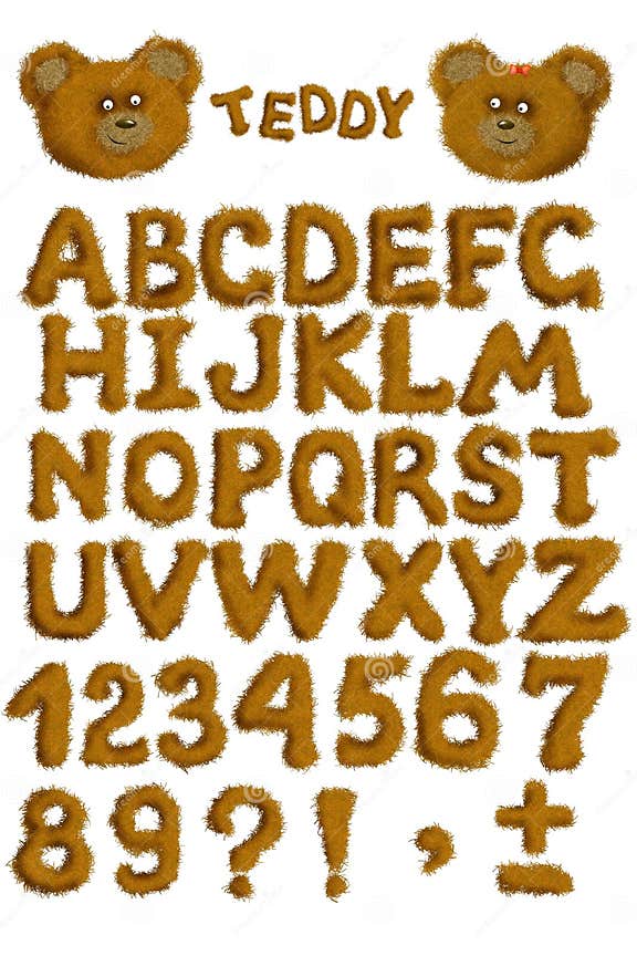 Teddy alphabet stock illustration. Illustration of brownish - 10229727