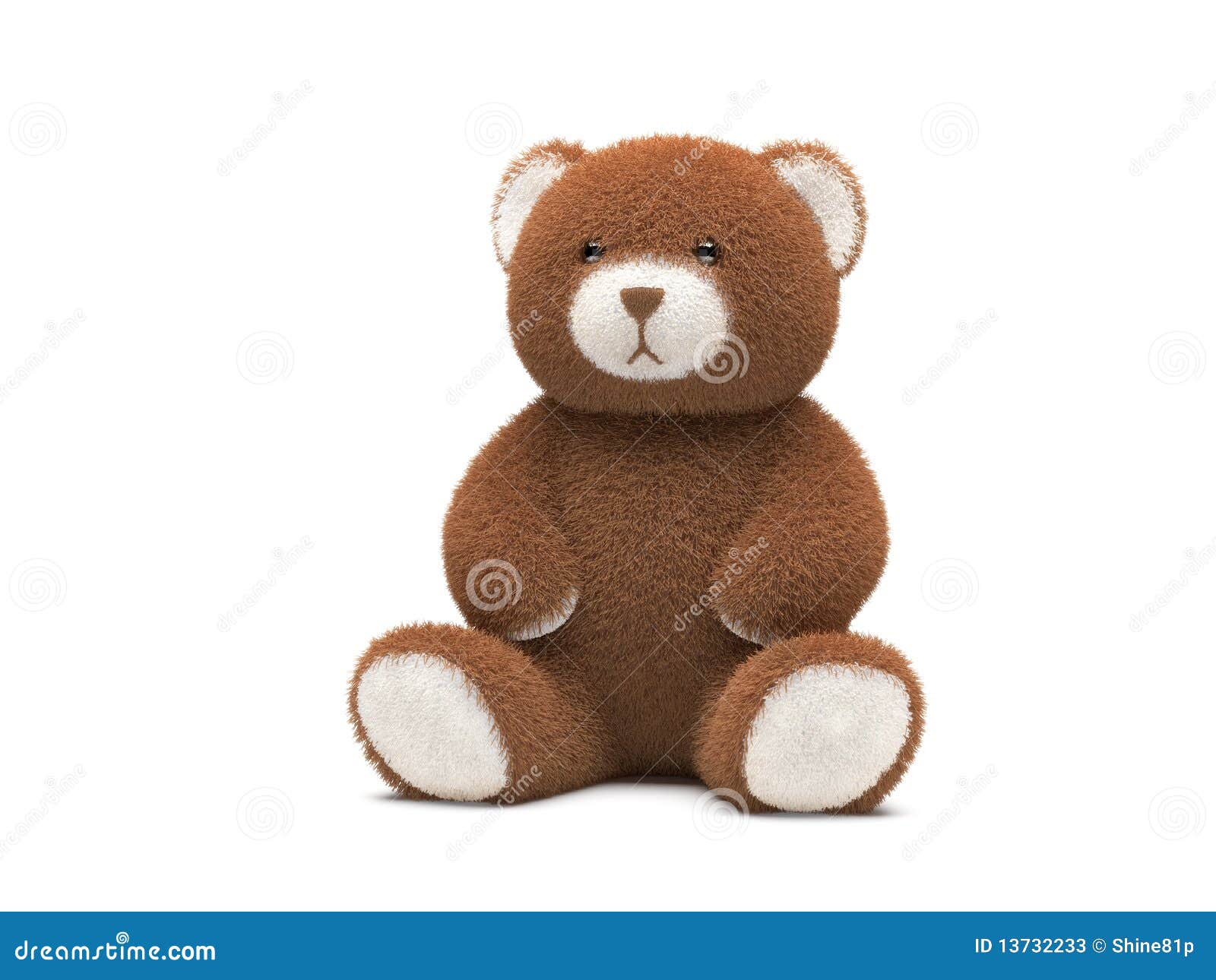Teddy bear 3d render stock illustration. Illustration of color - 13732233