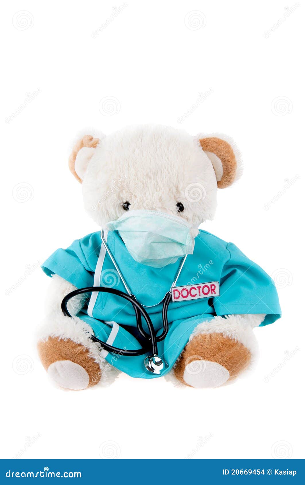 Teddy bear as a doctor stock photo. Image of health, baby - 20669454