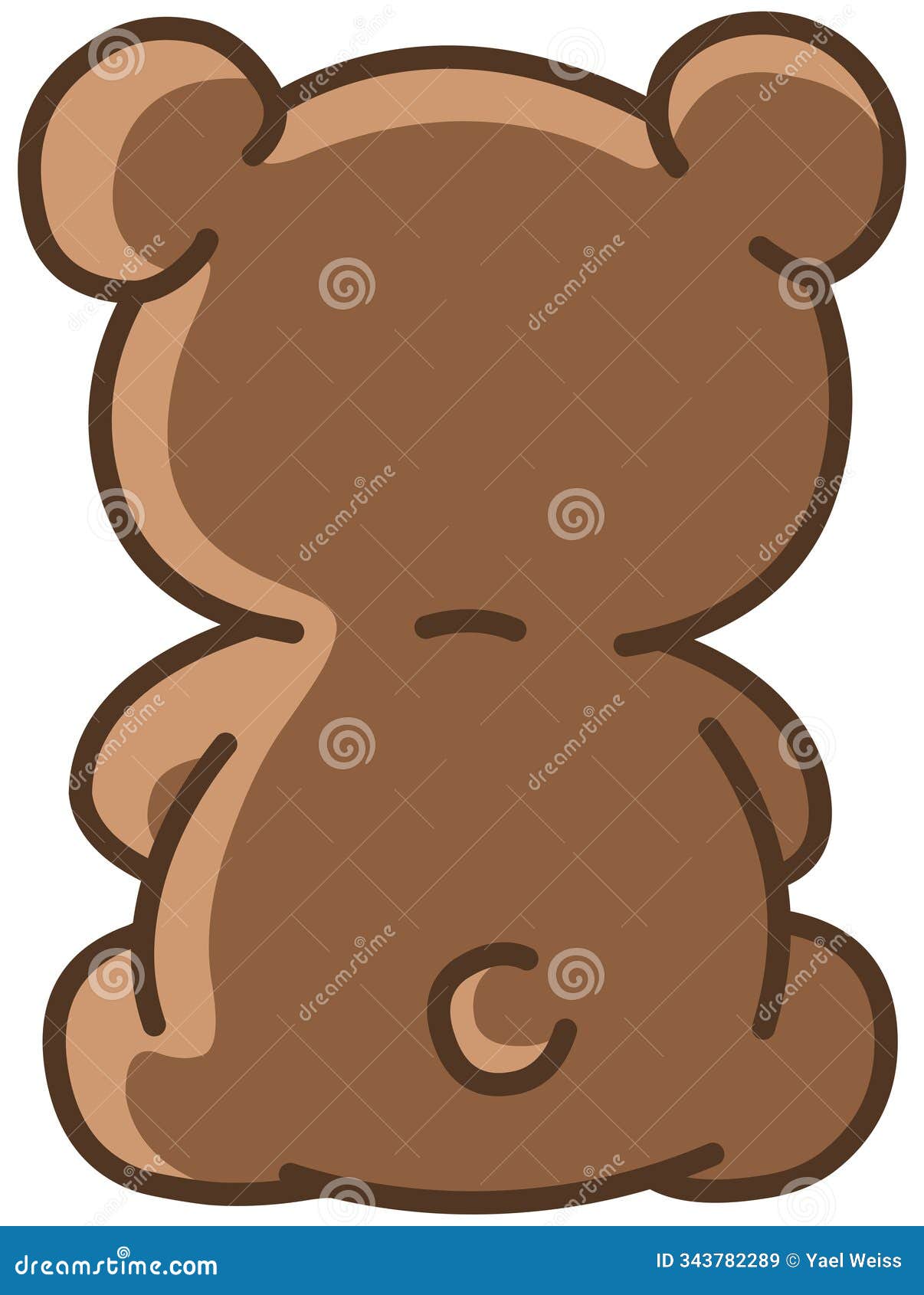Teddy Bear Back stock vector. Illustration of childhood - 343782289