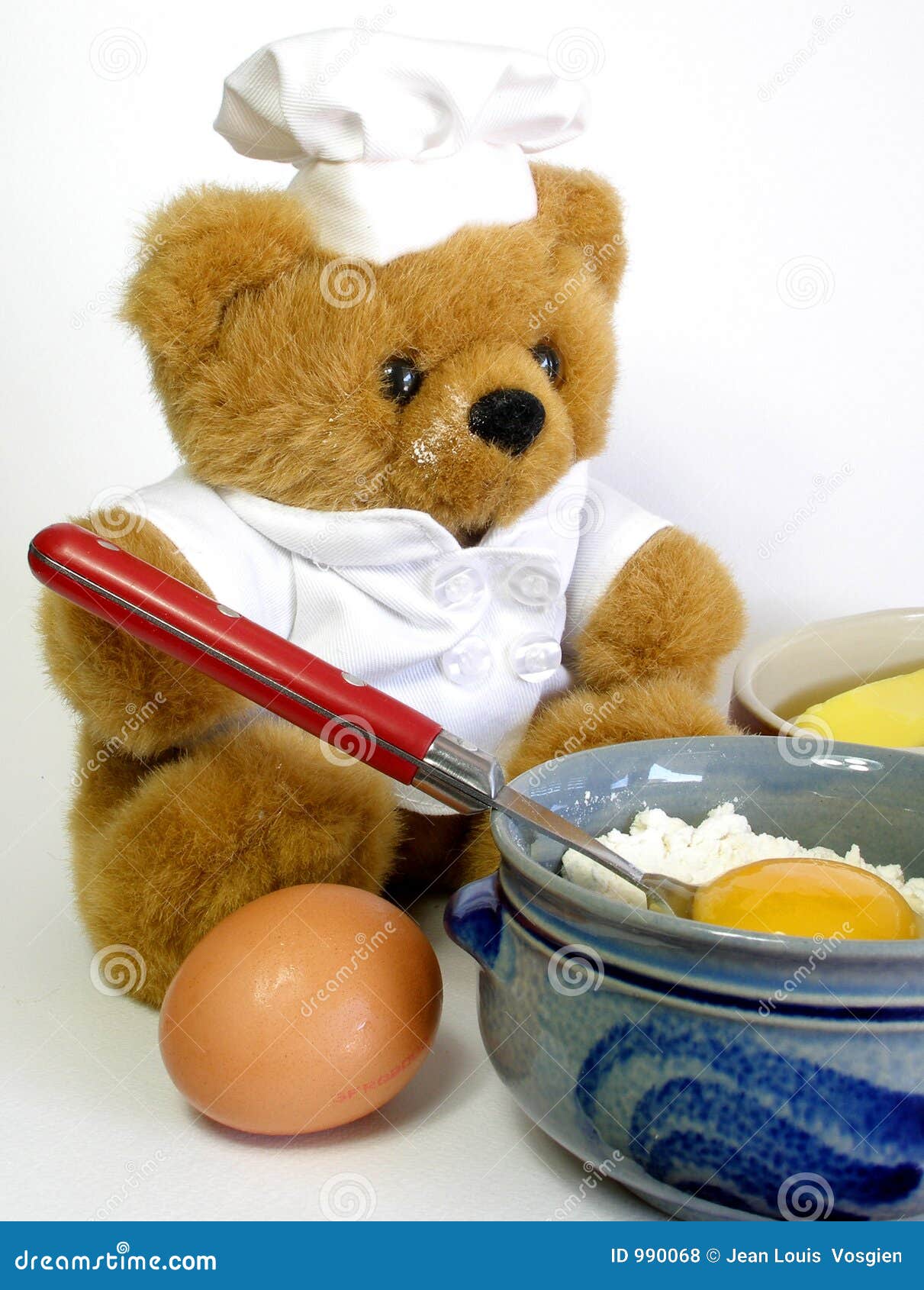 Teddy bear is baking stock photo. Image of ingredient, kitchen - 990068
