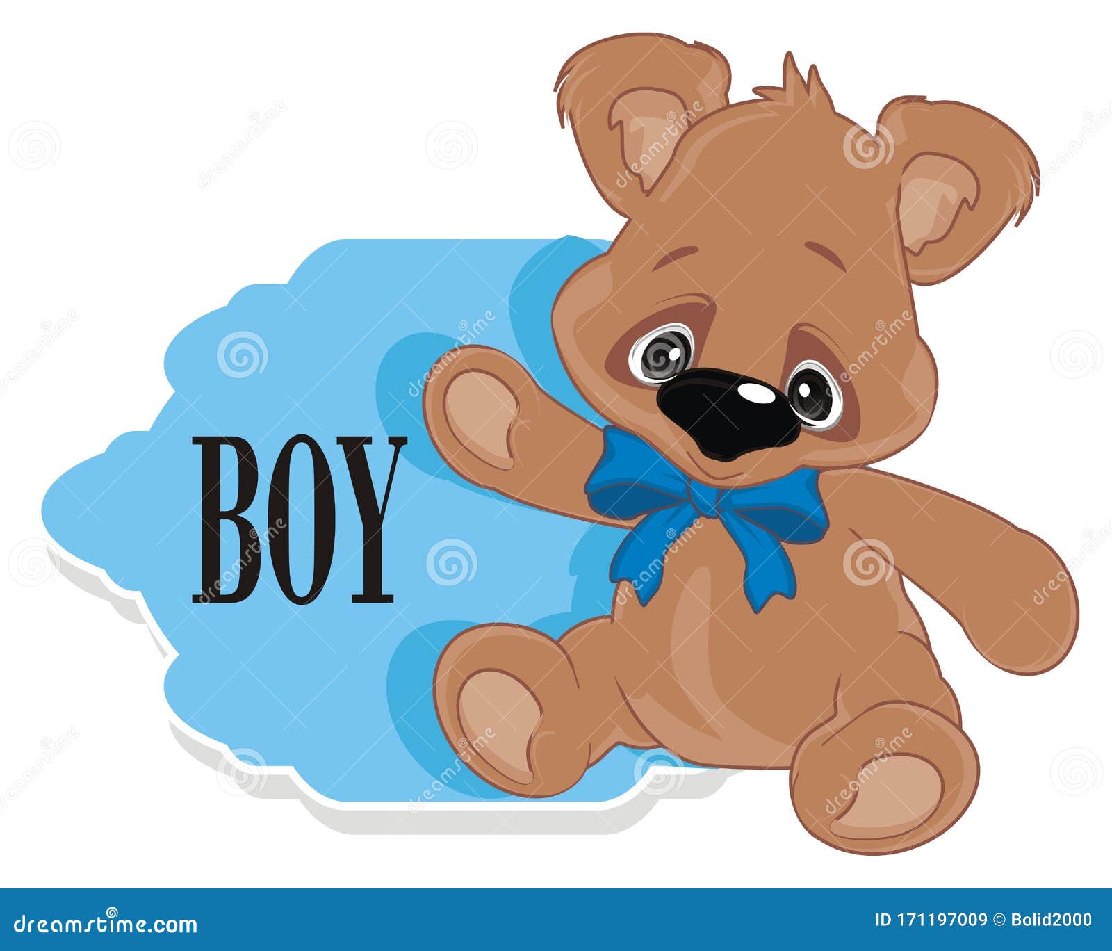 Teddy bear boy stock illustration. Illustration of forest - 171197009