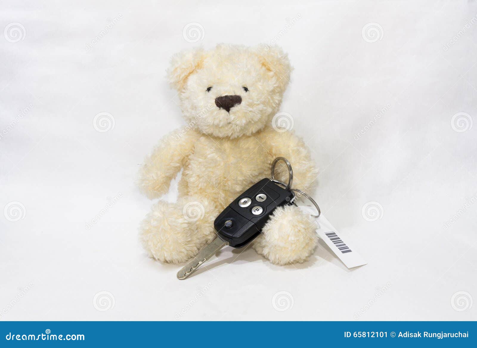 Teddy bear and Car Keys stock image. Image of color, auto - 65812101