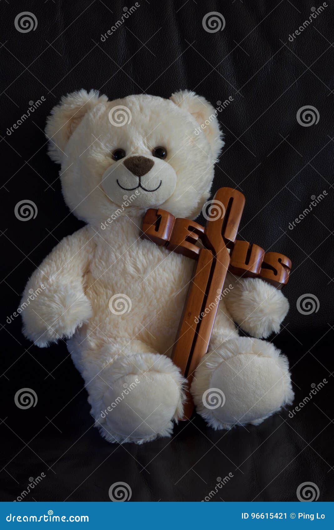 Teddy Bear Carrying a Cross Stock Image - Image of majestic, hope: 96615421