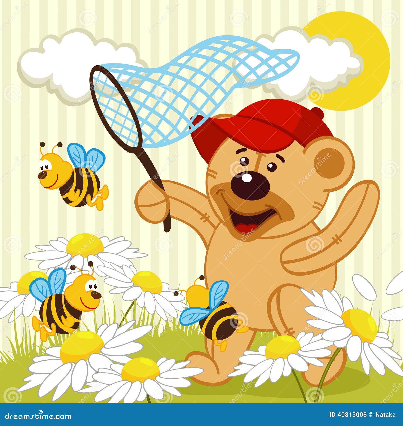 Bear Catching Salmon Haida Style Cartoon Vector | CartoonDealer.com ...