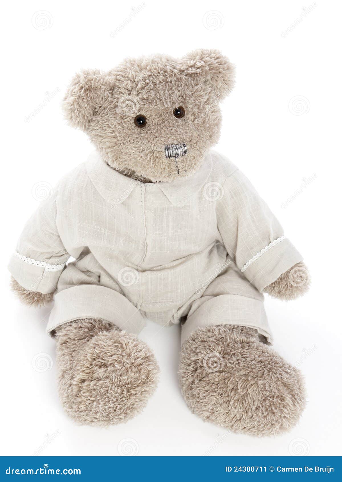 Teddy bear with clothes stock image. Image of bear, soft - 24300711