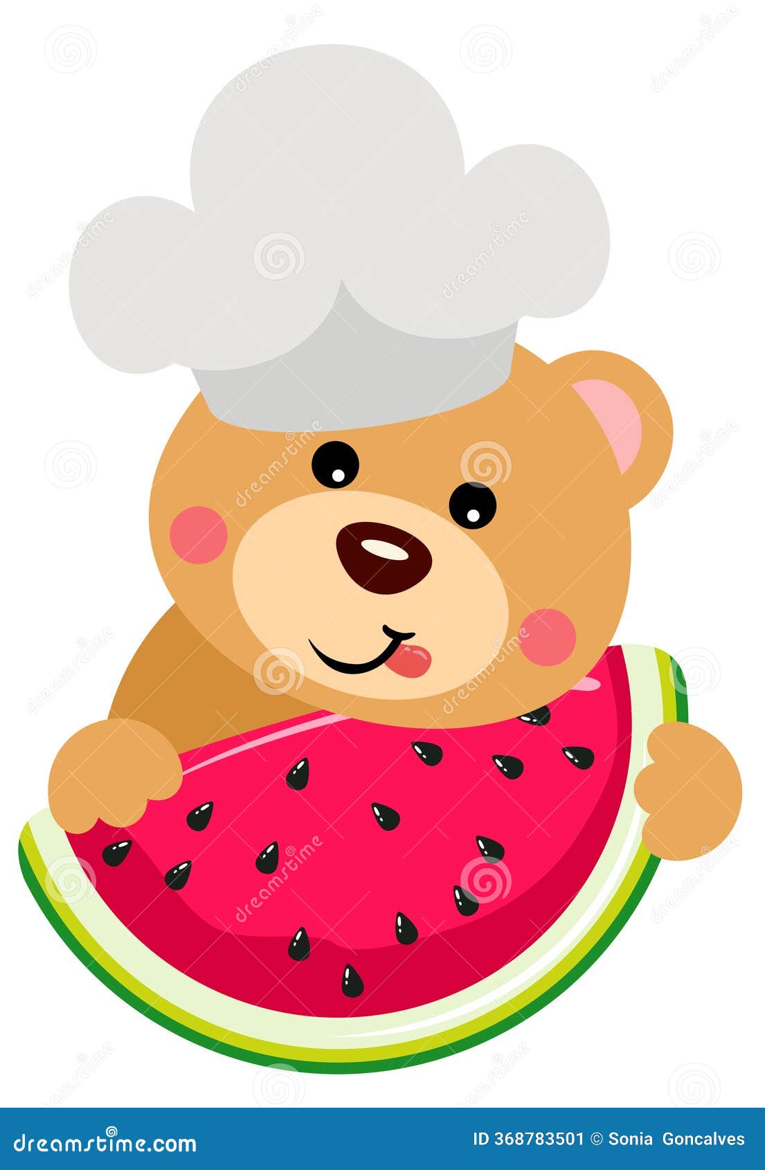 Fresh Watermelon Juice With Slice Berry. Vector Illustration ...