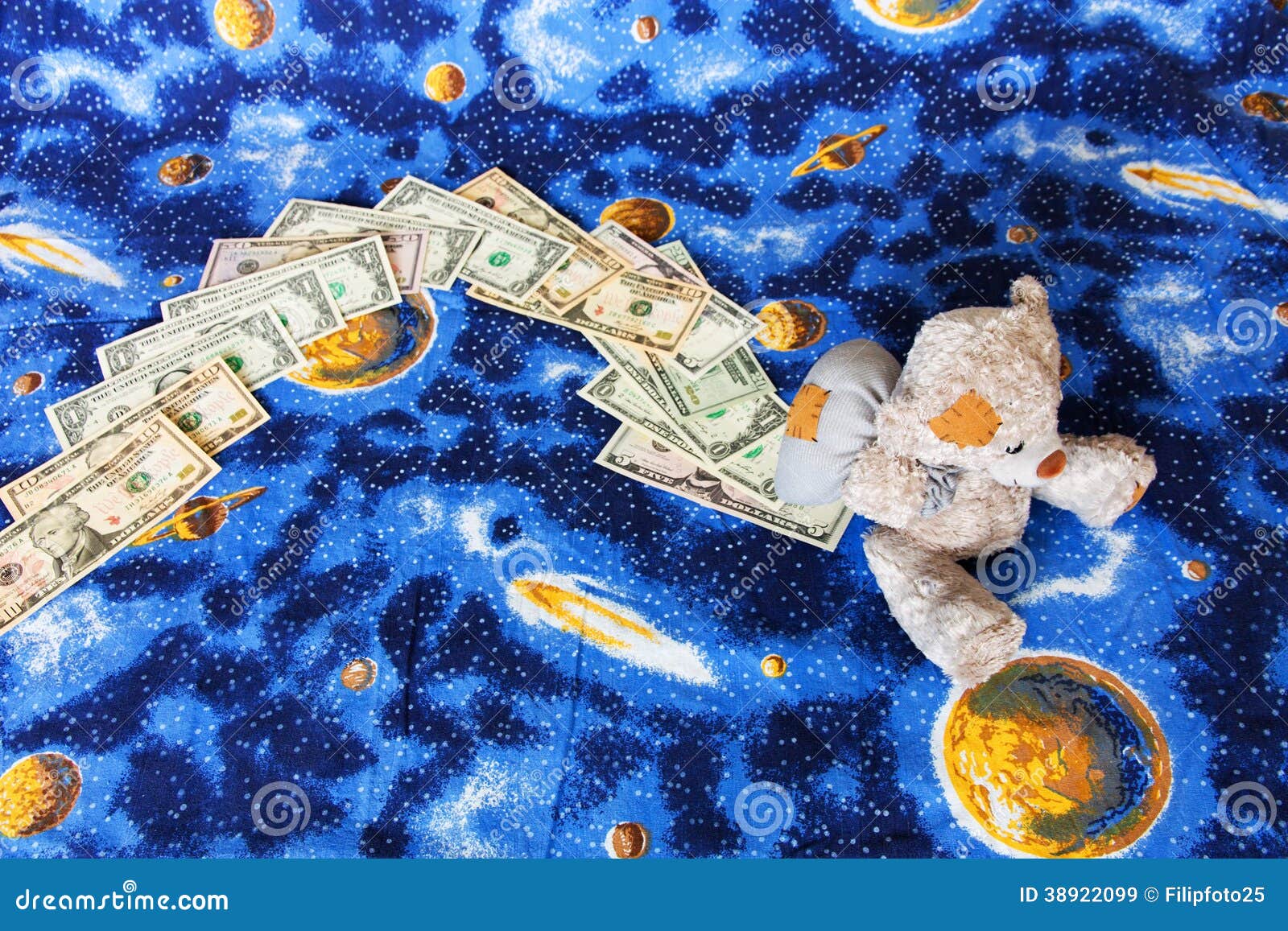 Teddy Bear Dollars Stock Photos - Royalty Free Pictures