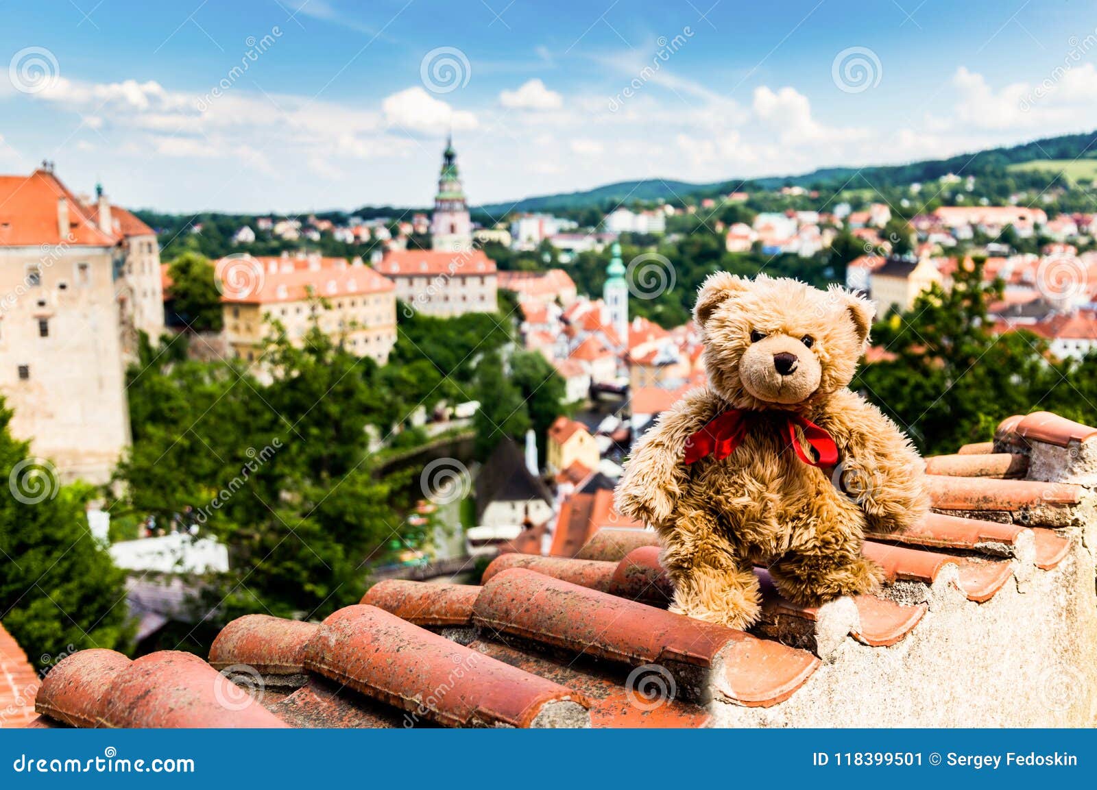 Teddy Bear Dranik in Cesky Krumlov Stock Image - Image of bank ...